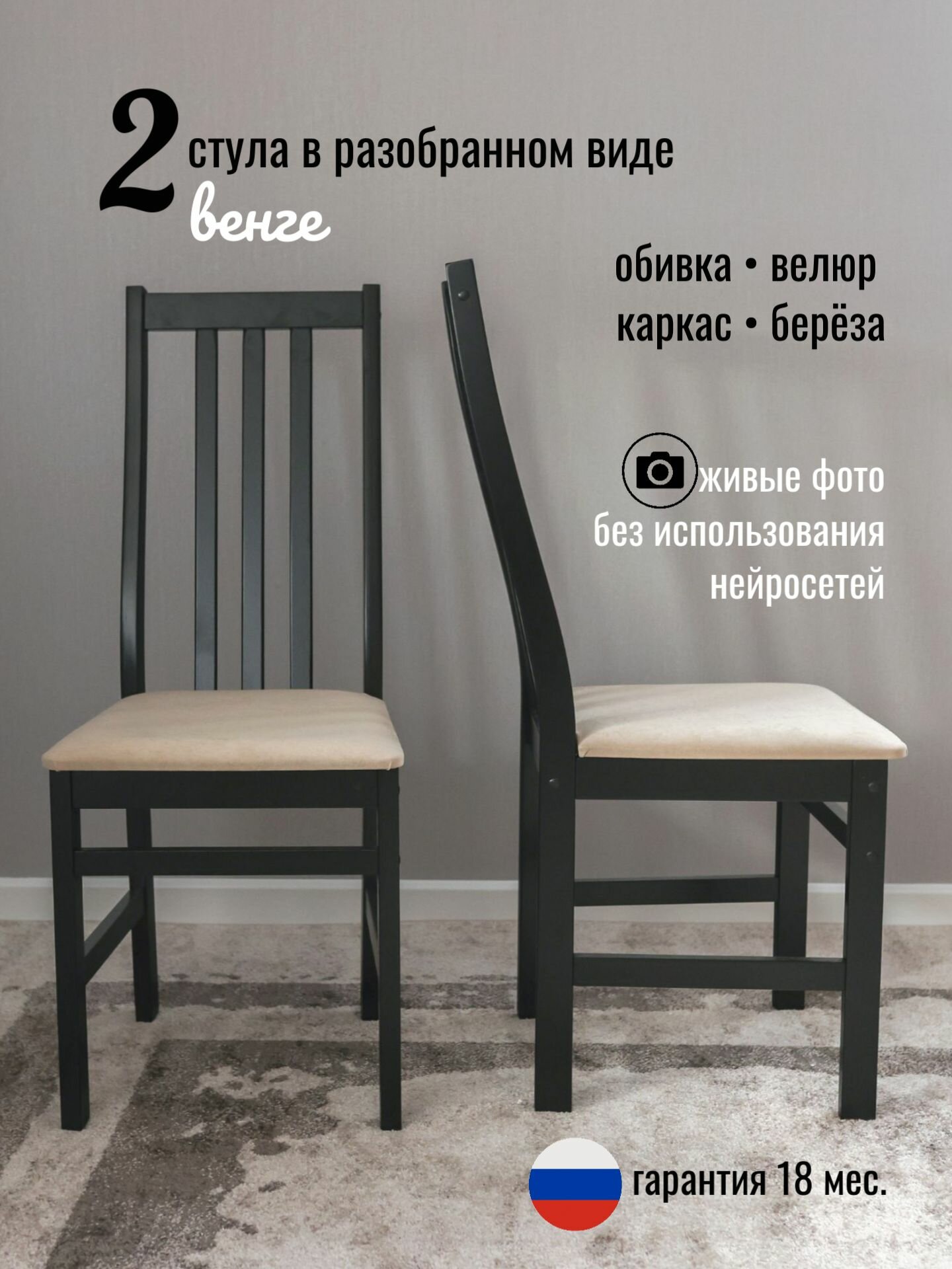 Стулья для кухни 2 шт, "Оникс" 003
