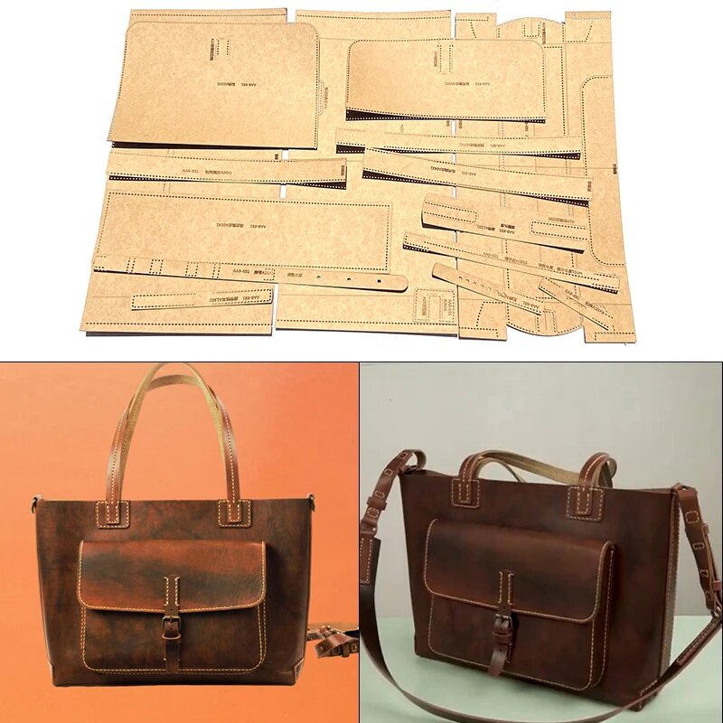 Шаблон для сумки из крафт-бумаги 38x29x12 см