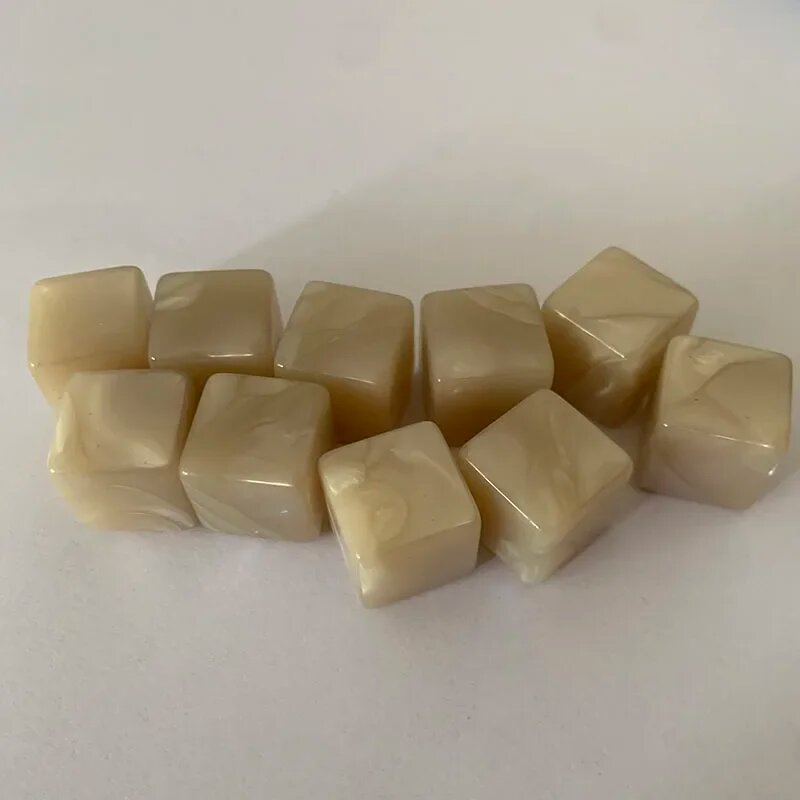 Пустые игральные кости 16 мм Белый, white