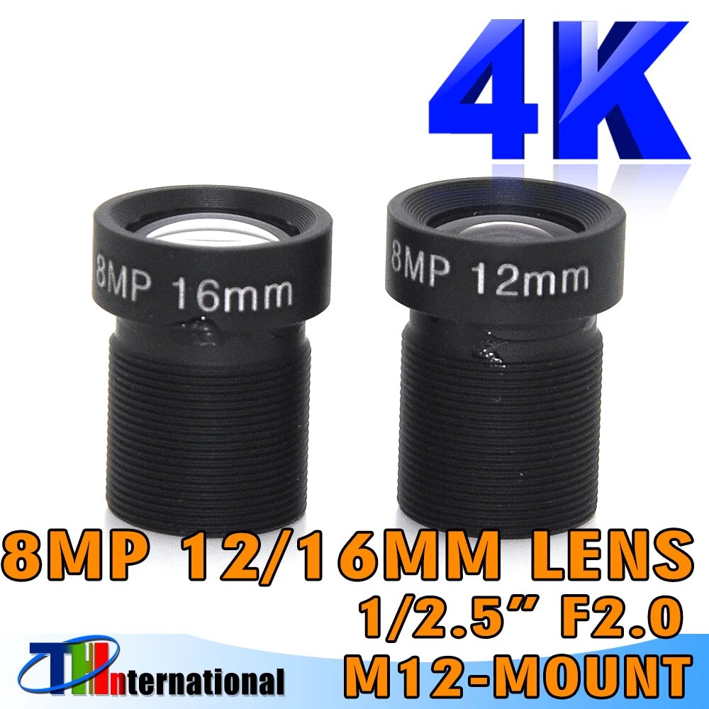 Объектив камеры 8MP 12мм M12 F2.0-2.4