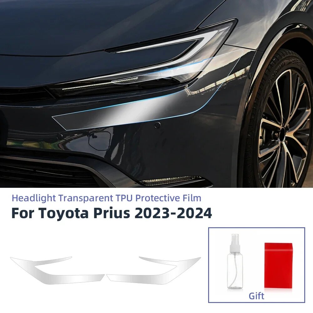 Для Toyota Prius 2023 2024: Защитная пленка из прозрачного ТПУ/ППФ для фар, зеркал заднего вида и стойок B/C, антицарапийная наклейка, аксессуары