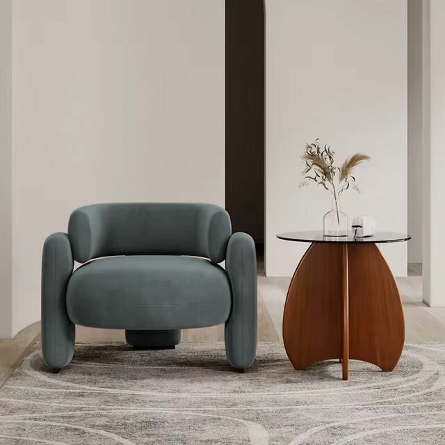 Дизайнерское кресло CHICCO в велюре Arben DREAM оттенка grafit, 70x80x75 см, премиум
