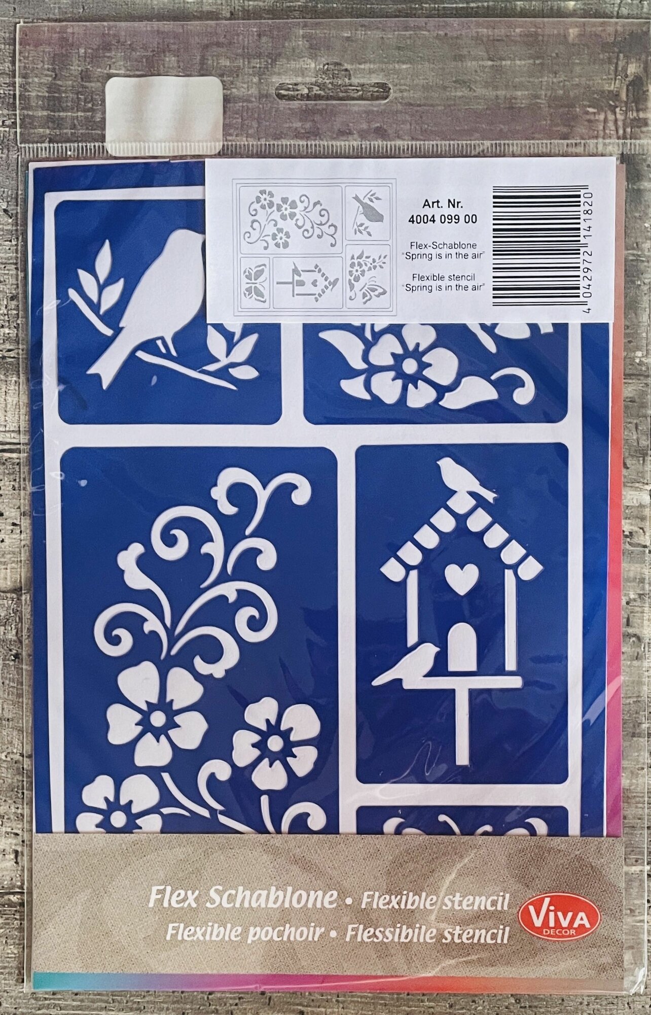 Трафареты гибкие самоклеющиеся Viva Decor "Весна" 14*18см