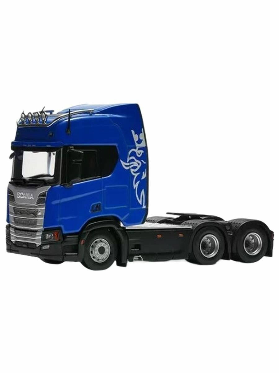 Машинка металлическая модель Masdi 1:64 Scan-ia R500 Tow Truck White(Red Stripes)