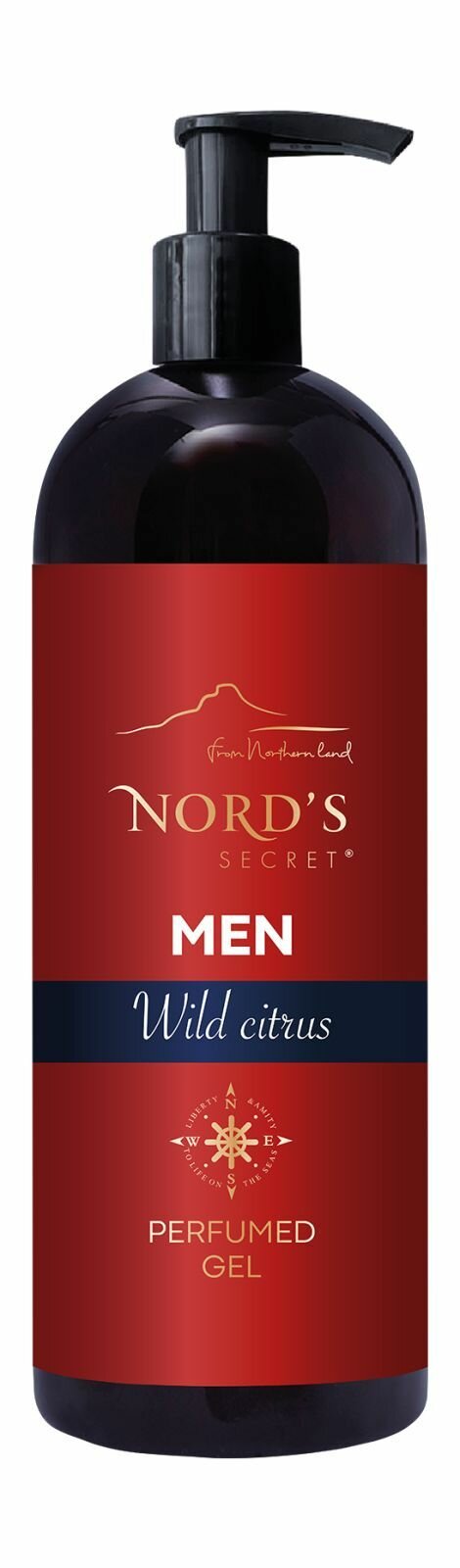 Гель для душа NORD S SECRET и шампунь для волос, Мужской 3 в 1, 1000 мл