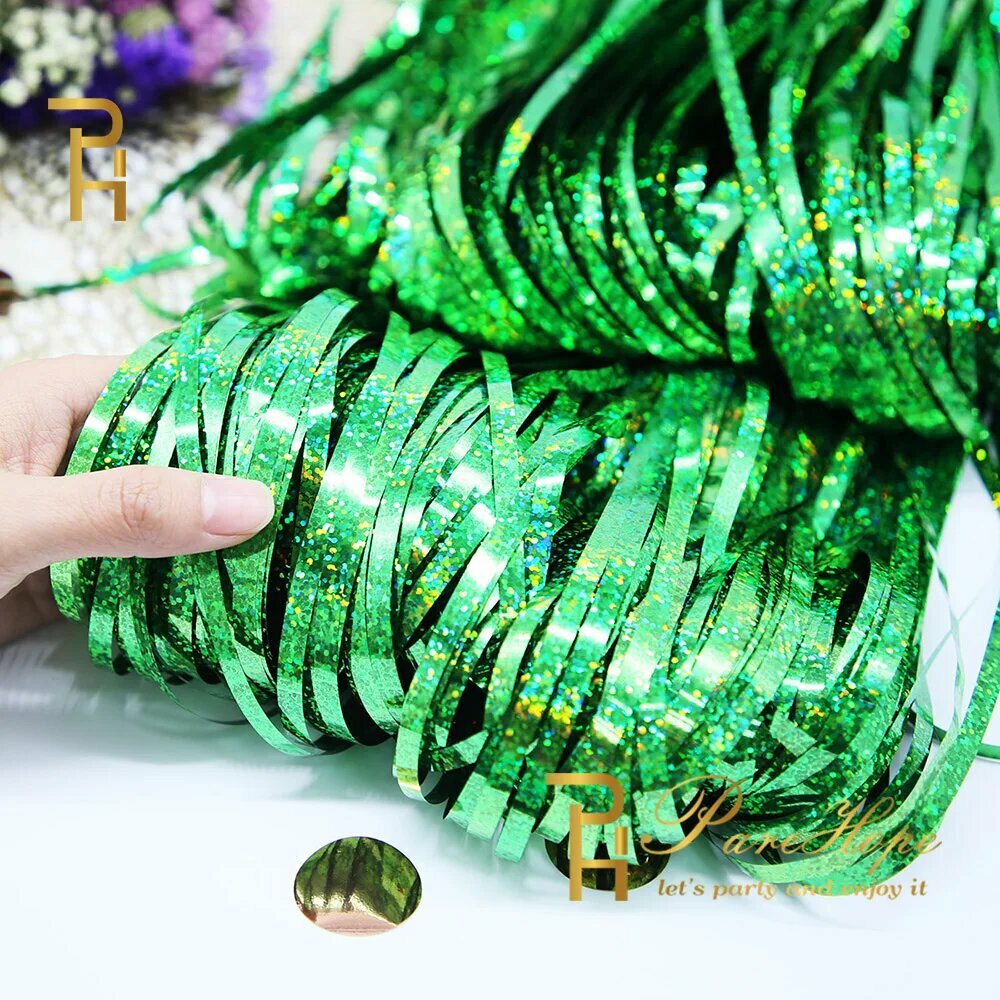 Фольгированная занавеска-фон parehope 2x2 м Изумрудный, glitter green
