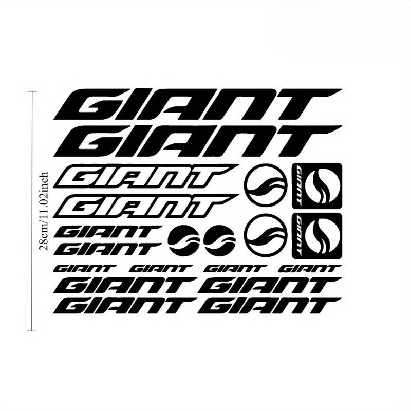Наклейки Набор наклеек KIT GIANT для велосипедов black