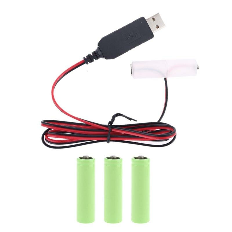 Адаптер USB-кабеля для батареек АА, 6V