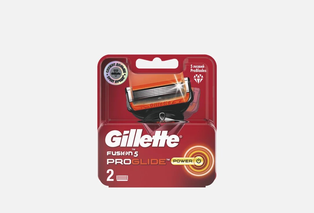Gillette Fusion5 ProGlide Power Сменные кассеты для бритвы, 2шт. 2 шт