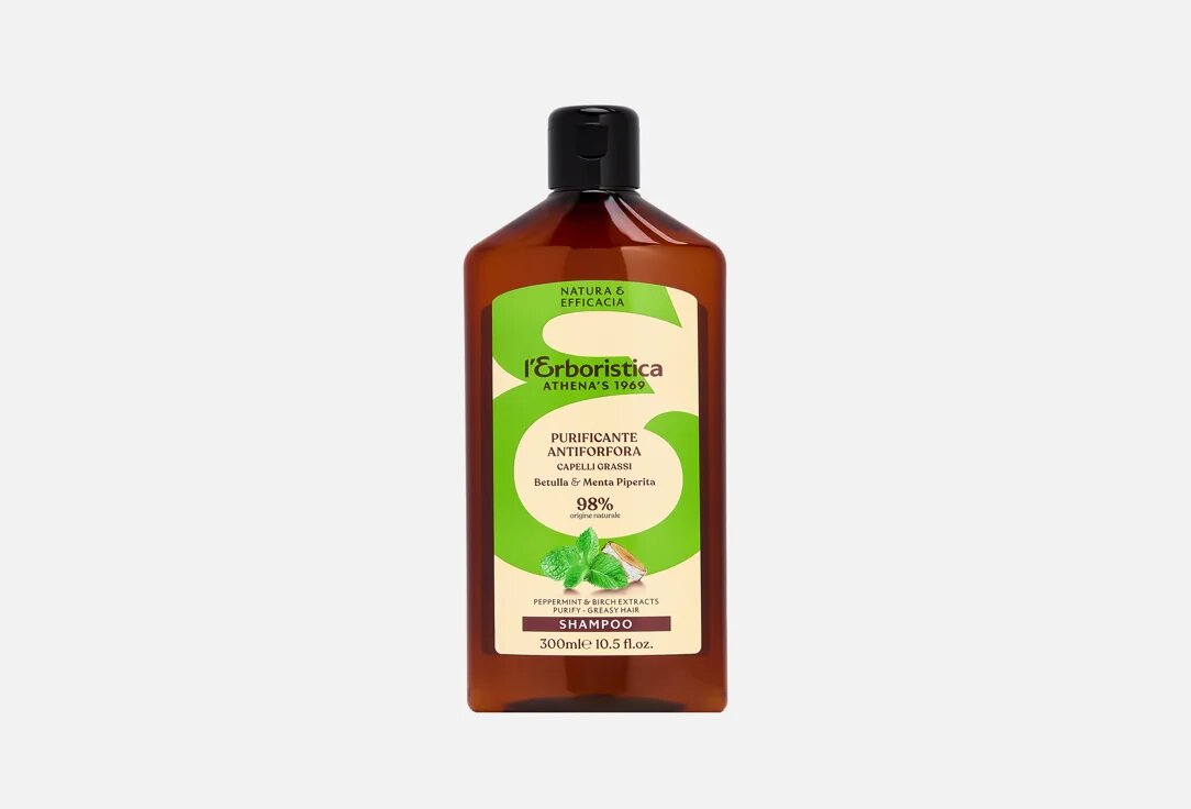L'ERBORISTICA Birch & Mint extract Шампунь для жирных волос 300 мл