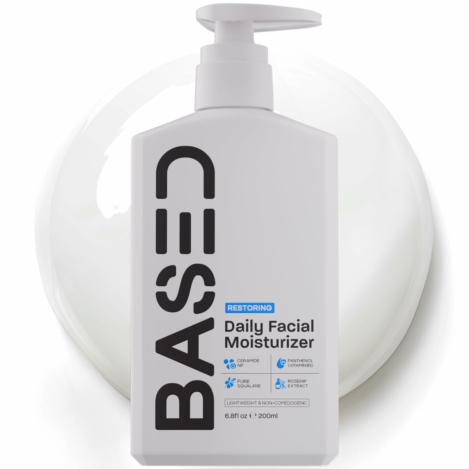 BASED, Men's Daily Face Moisturizer - Ежедневный увлажняющий крем для лица со скваланом и маслом шиповника - Укрепляет кожный барьер - Для всех типов кожи ( 200 мл)