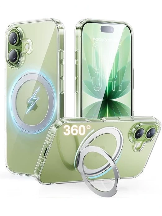 SMARTDEVIL Чехол для iPhone 17 с MagSafe, магнитная подставка 360°, военная защита от падений