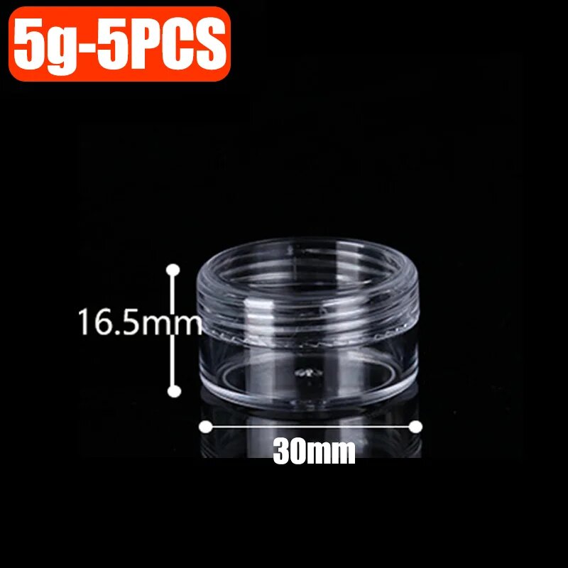 Прозрачные пластиковые контейнеры с крышками 1-10 шт 5g-5PCS