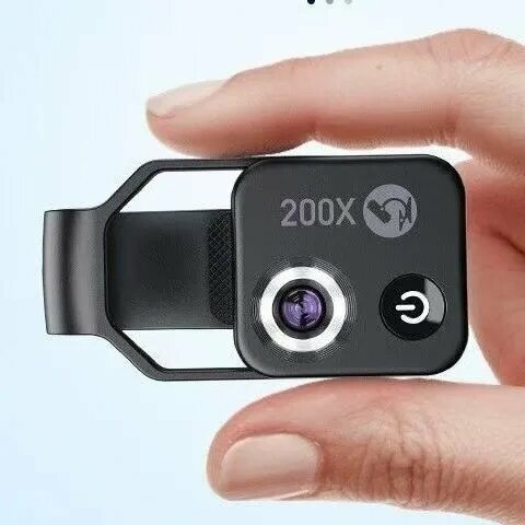 Увеличительное стекло в 200 раз, подходит для всех мобильных телефонов.