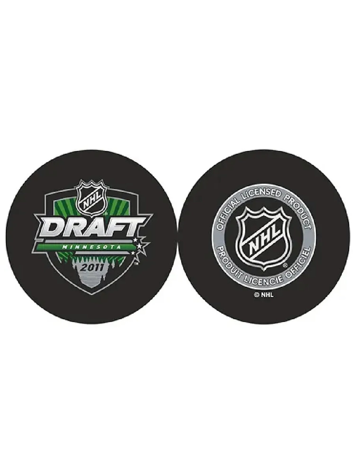 Шайба Sportfanat НХЛ DRAFT 2011 Minnesota 2-ст, 76 мм, черный