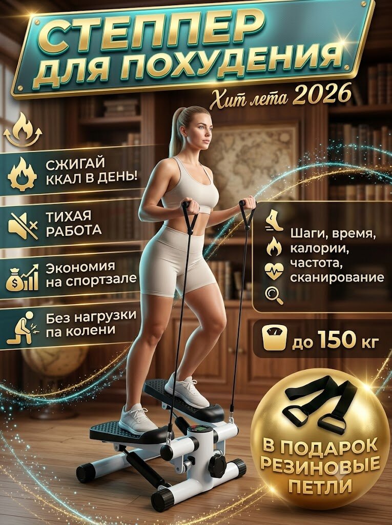 Степпер тренажер для дома 150кг тренажер для похудения для ходьбы