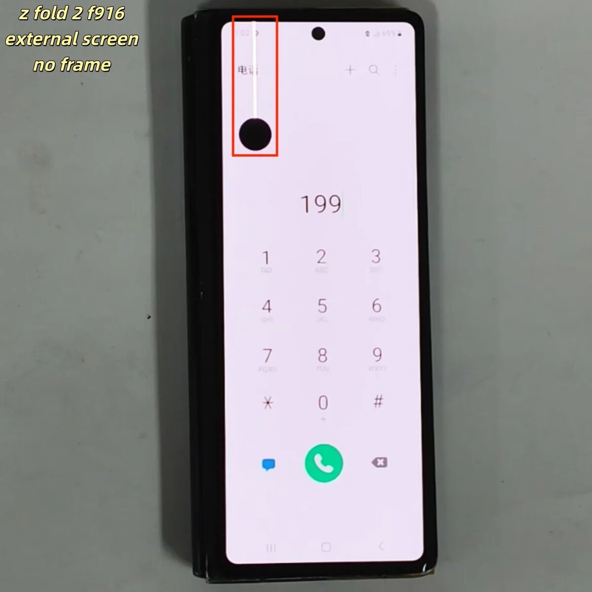 Рабочая складка 2, внешний AMOLED для Samsung Z Fold 2 F916 F916B, ЖК-дисплей, дигитайзер сенсорного экрана в сборе с точечной линией