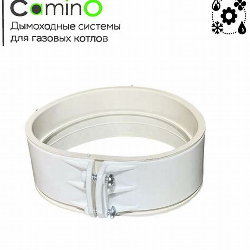 Хомут с резиновой муфтой, 100 мм, с шурупами, пластик
