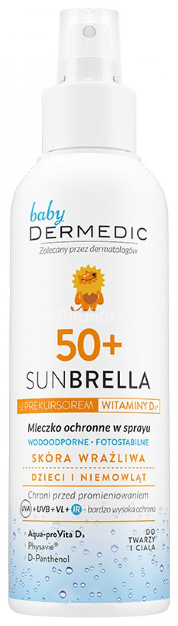 Dermedic Защитное молочко-спрей для детей SPF 50, 150 мл (Sunbrella)