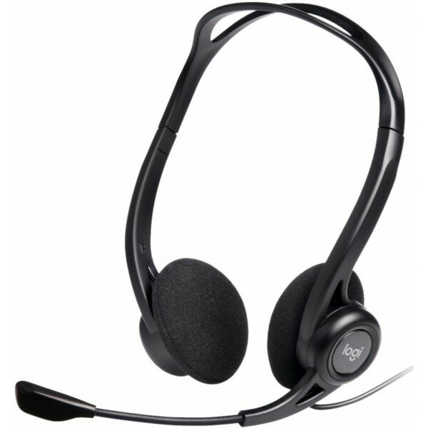 Гарнитура Logitech Stereo Headset PC 960 USB для контактных центров, накладные, проводные, черный (981-000100)