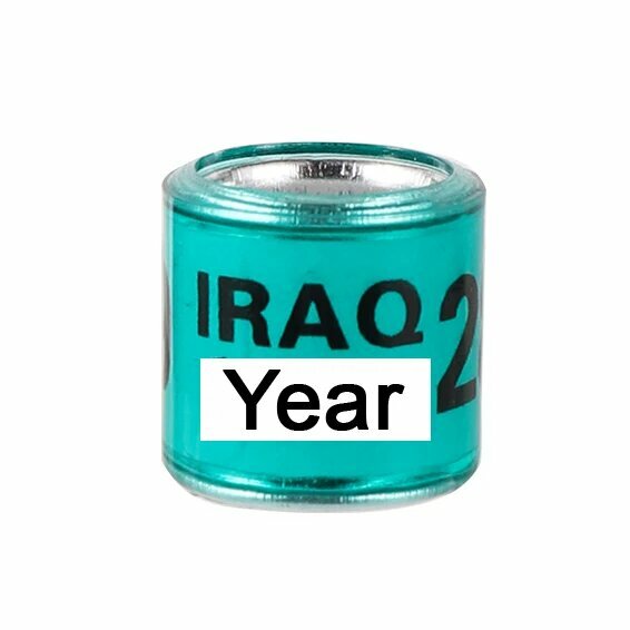 Кольца для ног голубей Adhere To Fly, 100 шт Бирюзовый, Year 2027, dark green