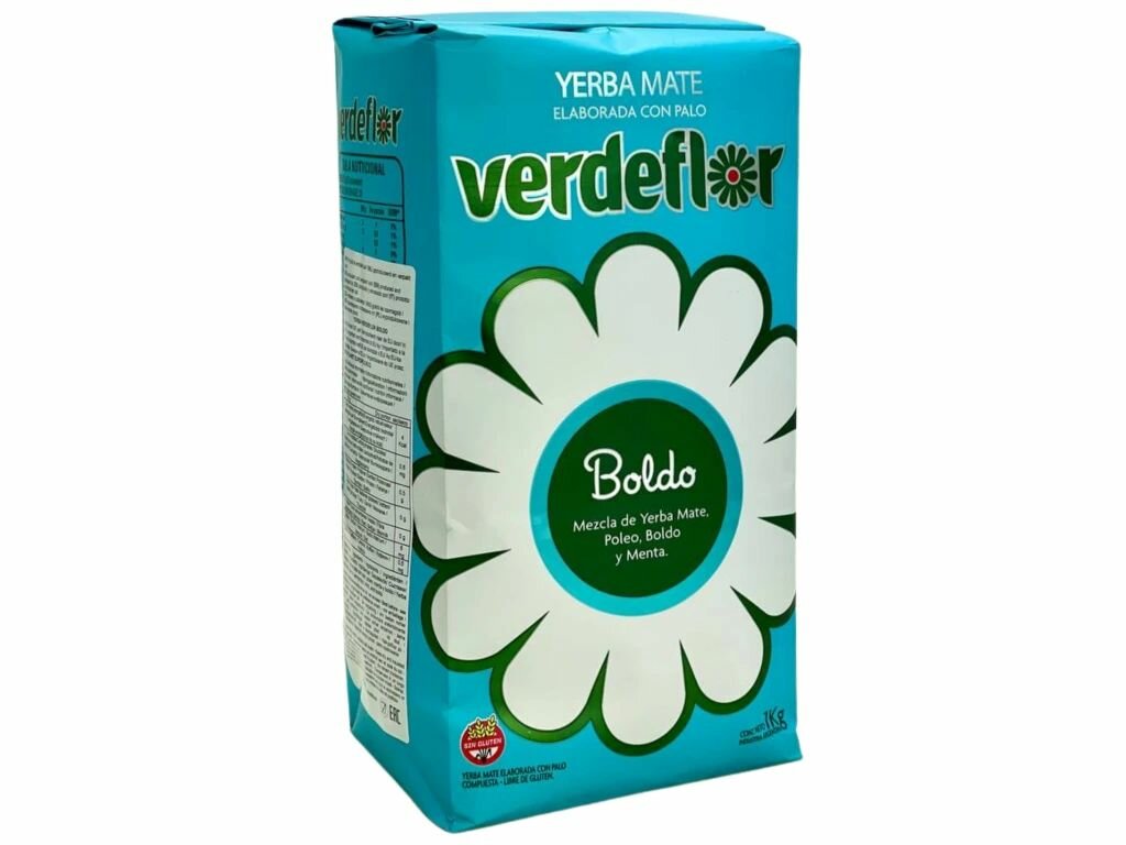 Чай мате (йерба мате, парагвайский чай) Verdeflor Boldo, 1000 гр.