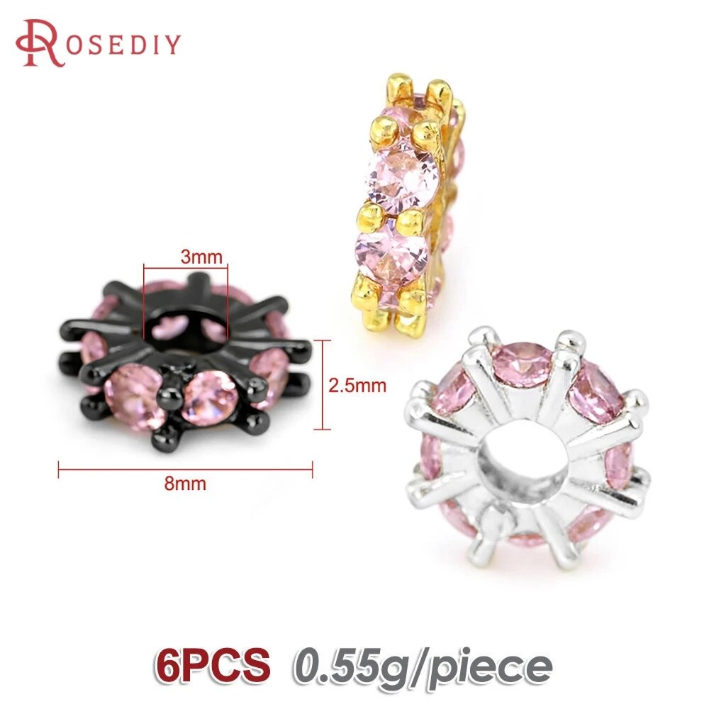 Бусины Rosediy из латуни и циркония