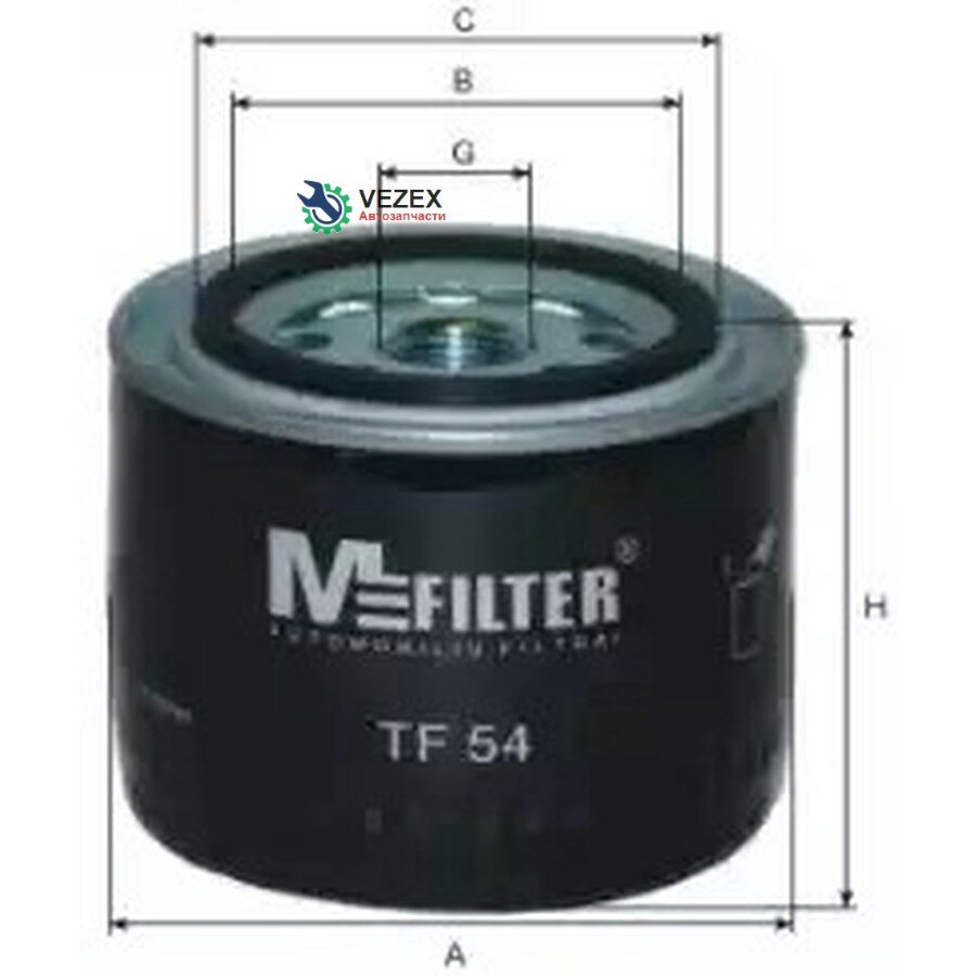 M-FILTER TF54 фильтр масляный !\Volvo 440/460 1.6-2.0/1.9TD 88-97