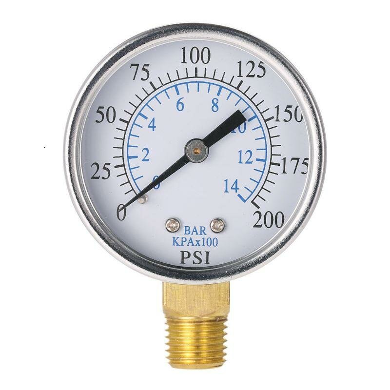 Манометр 0-200psi 1/4" NPT для топлива и масла, Белый