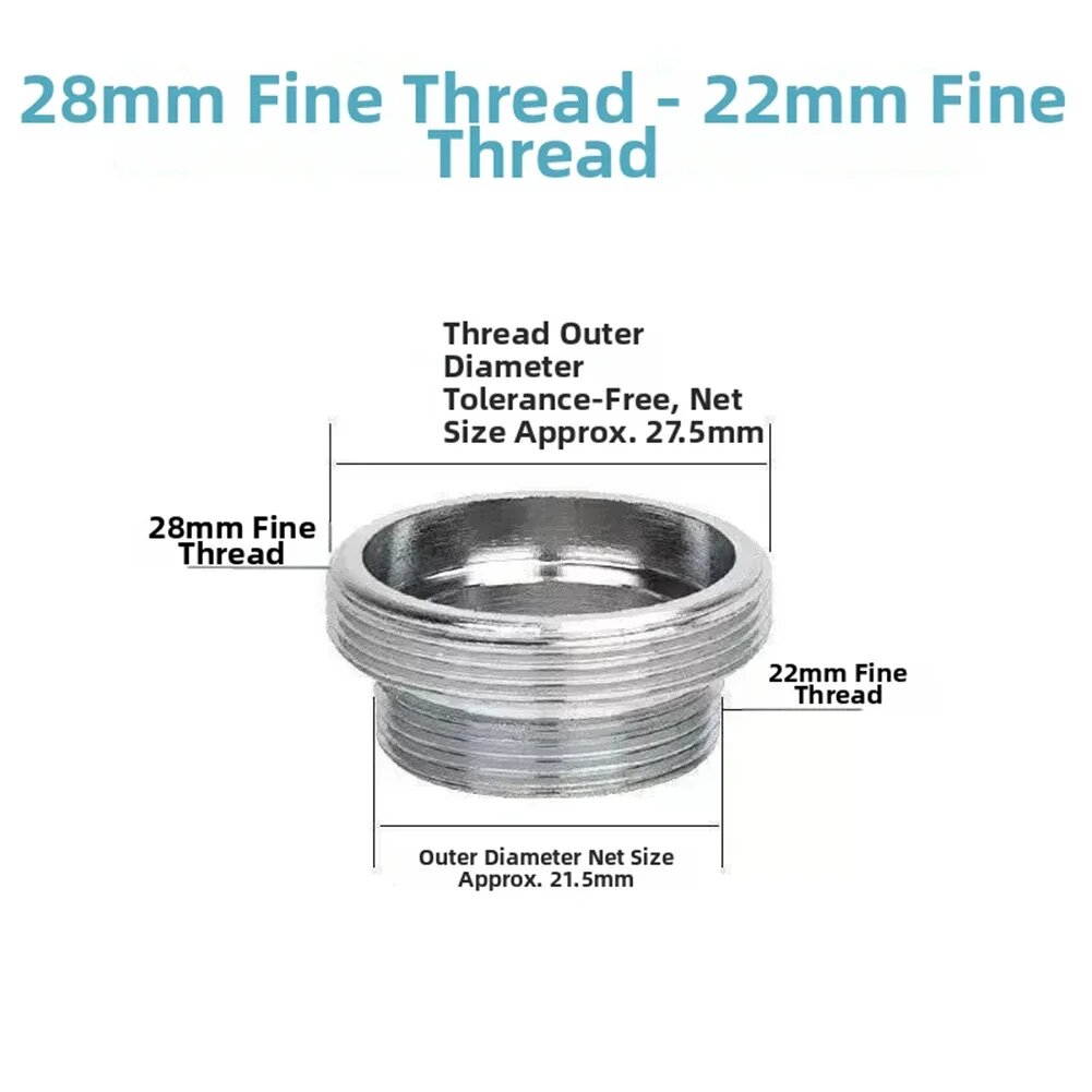 Адаптер 28/22 мм Fine Thread, Цвет: 28-22 male