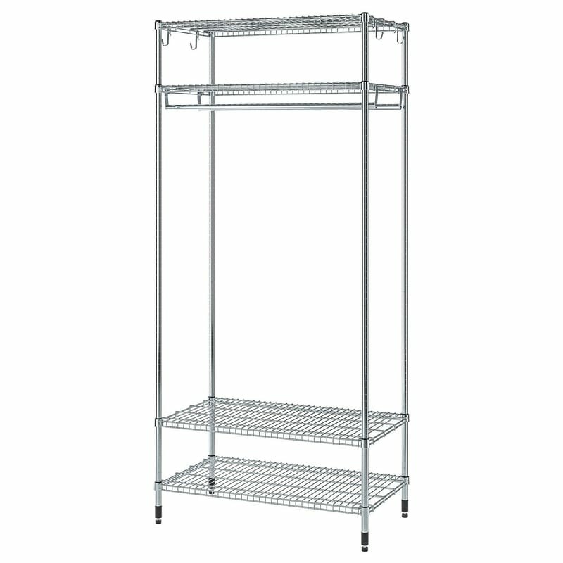 Стеллаж IKEA OMAR, оцинкованный, 92x50x201 см 605.309.78