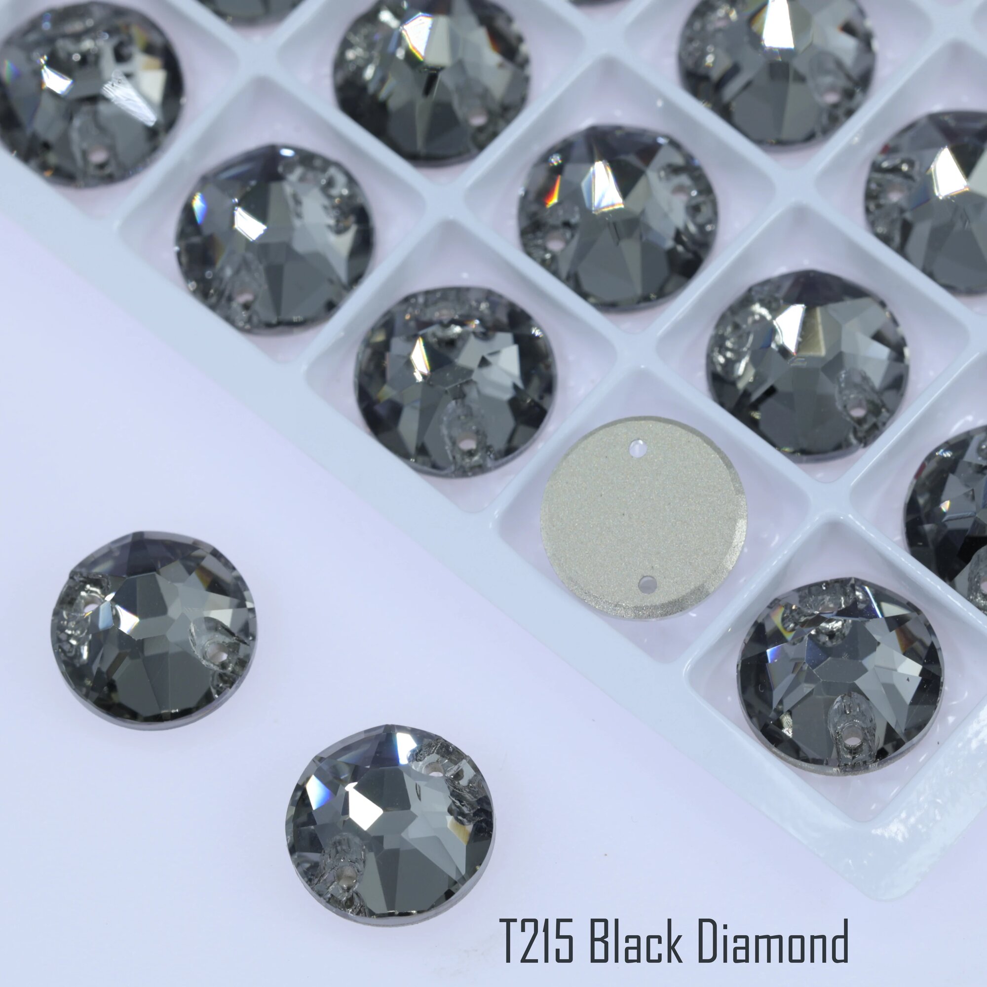 Хрустальные швейные камни Xirius Черный, 45Pcs 10mm, T215 Black Diamond