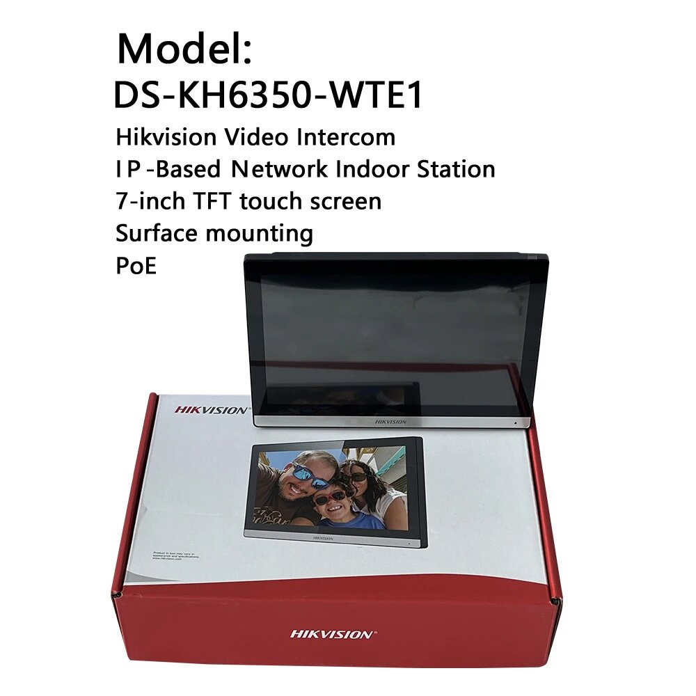 Hikvision DS-KH6350-WTE1, внутренняя станция, 7"