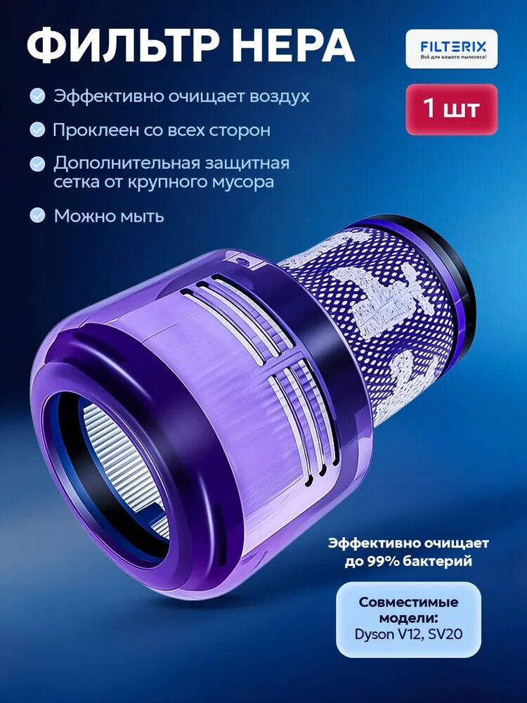 Фильтр HEPA для вертикального пылесоса Дайсон Dyson V12 Detect Slim Absolute (SV20)