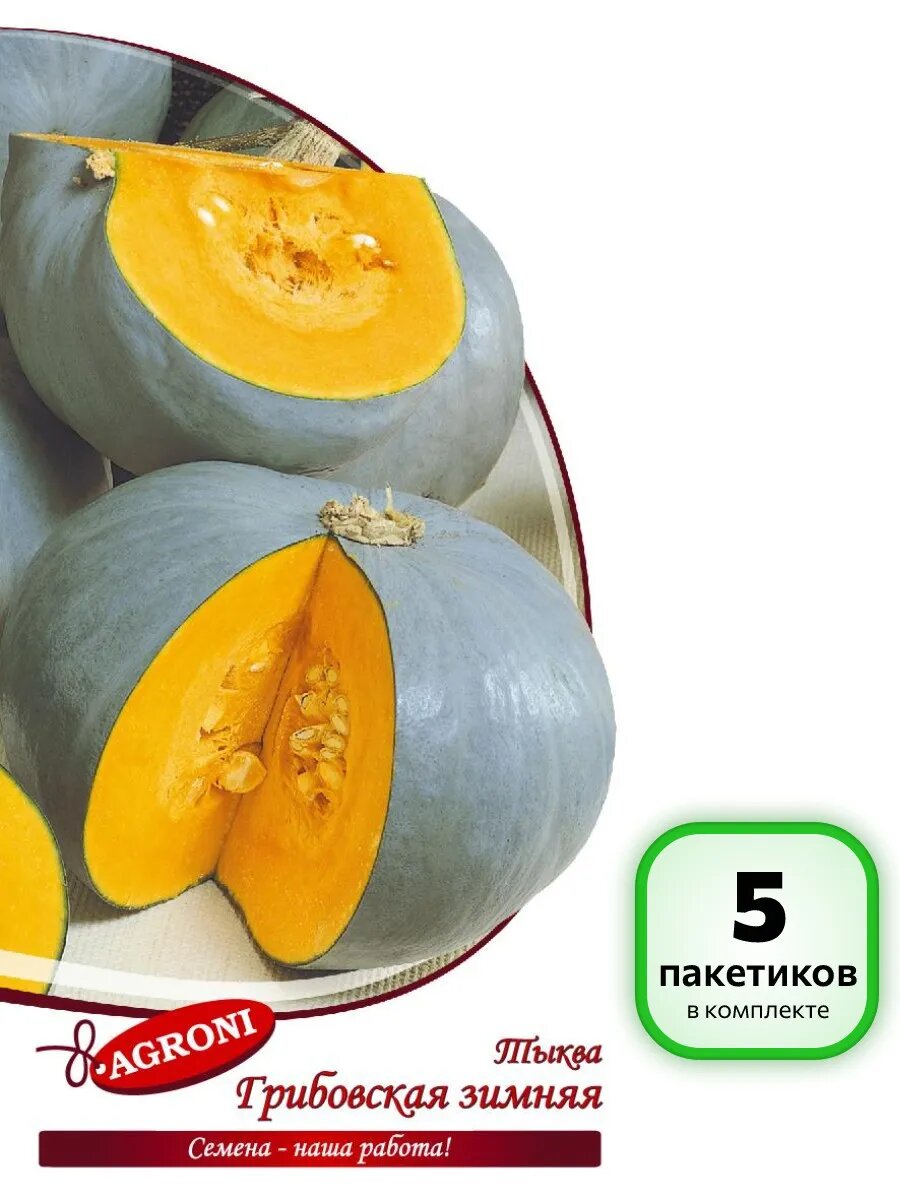 (5 шт.) - Семена Тыква Грибовская зимняя (2,0г)