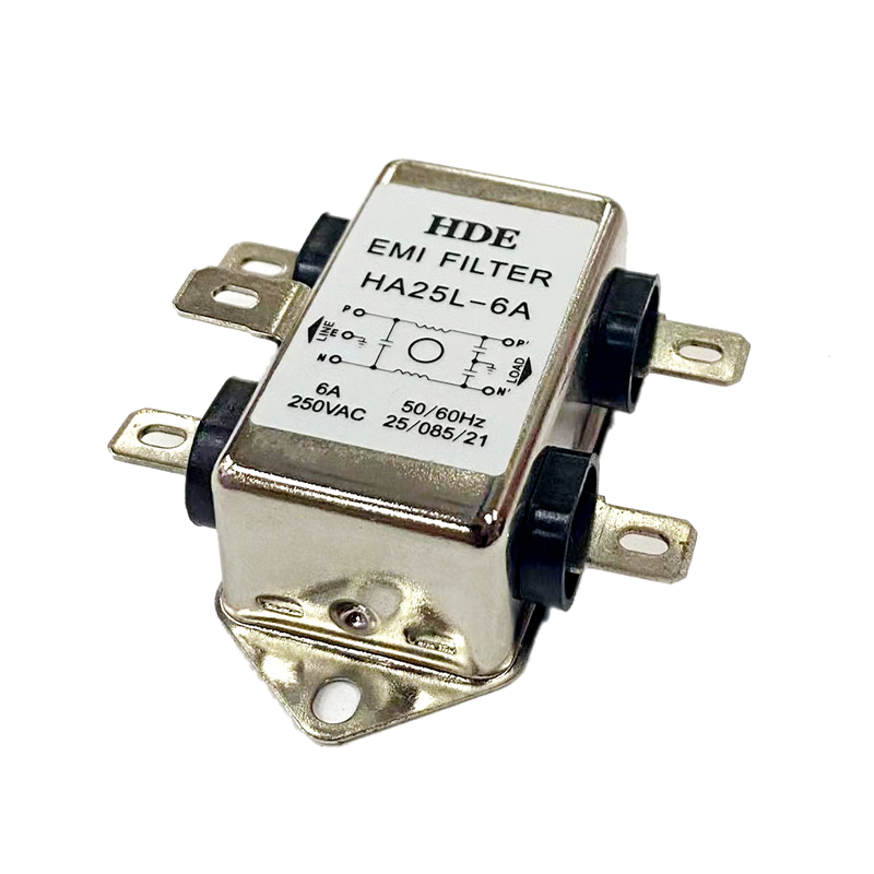 Однофазный сетевой фильтр EMI HA25L-6A, 6А, с контактными площадками, компактное решение для подавления помех