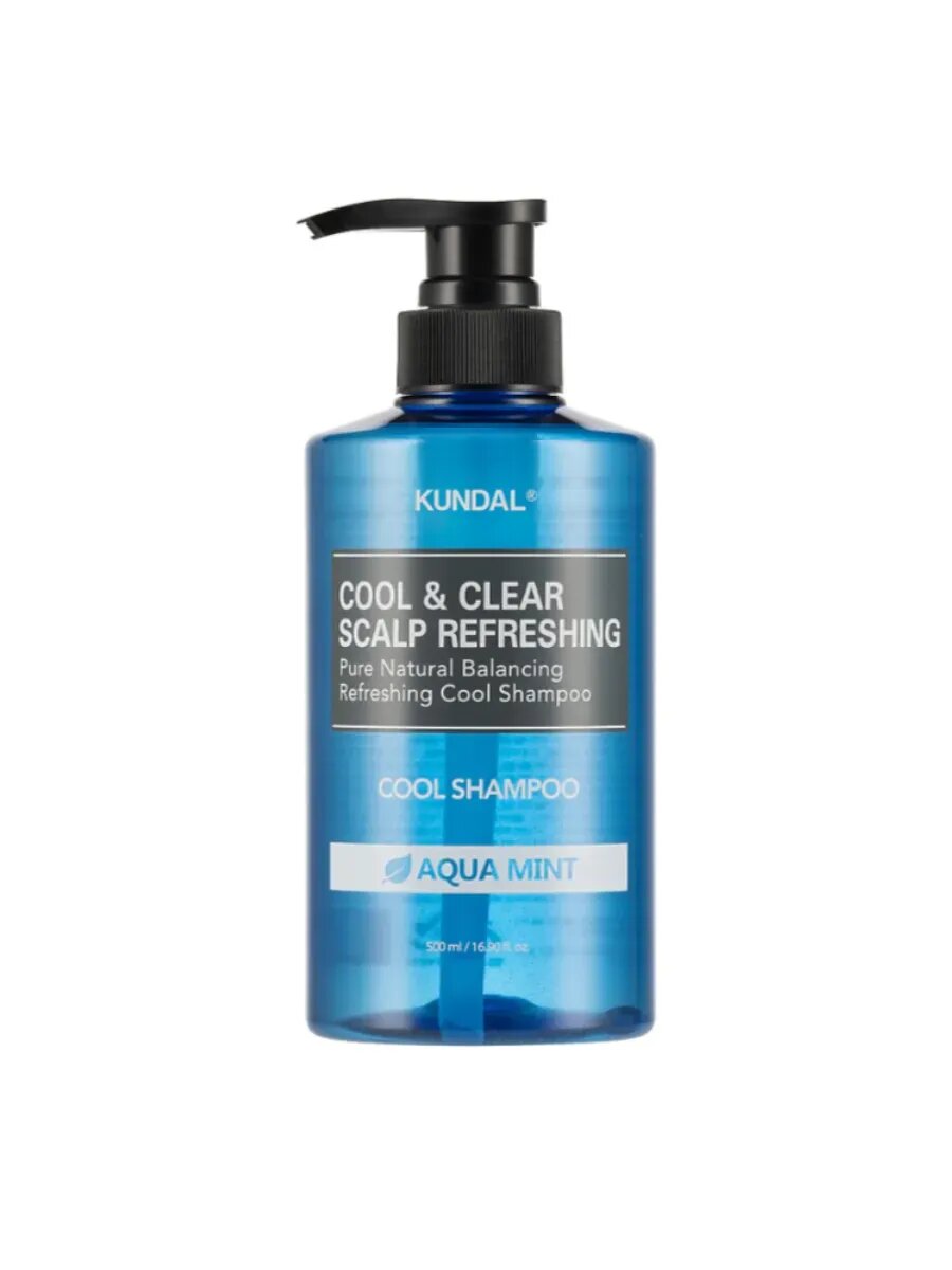KUNDAL Шампунь освежающий и успокаивающий кожу головы Водная Мята Cool & Clear Shampoo, 500 мл
