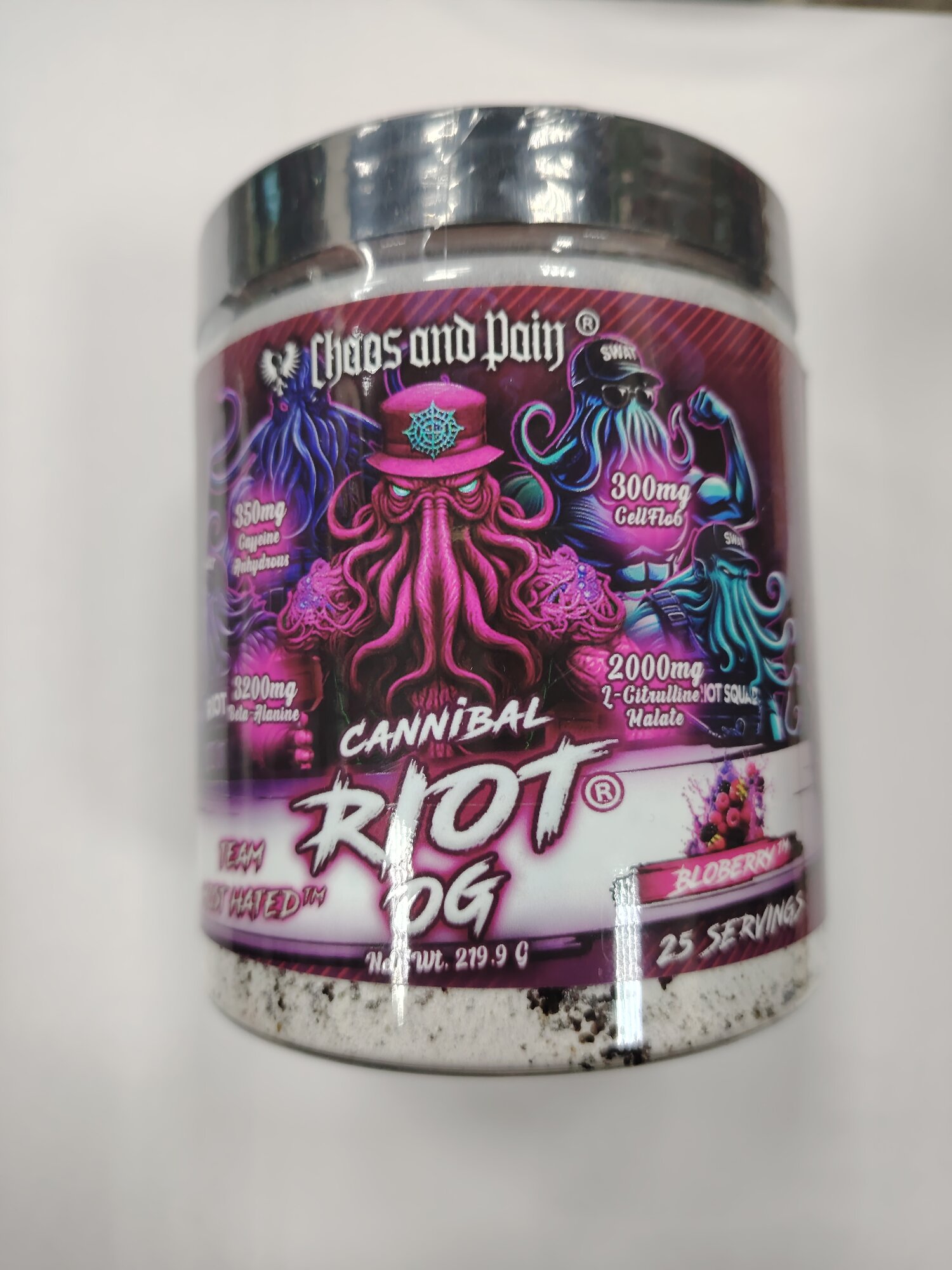 Предтренировочный комплекс Chaos and Pain Cannibal Riot OG (219 гр) (ягодный)