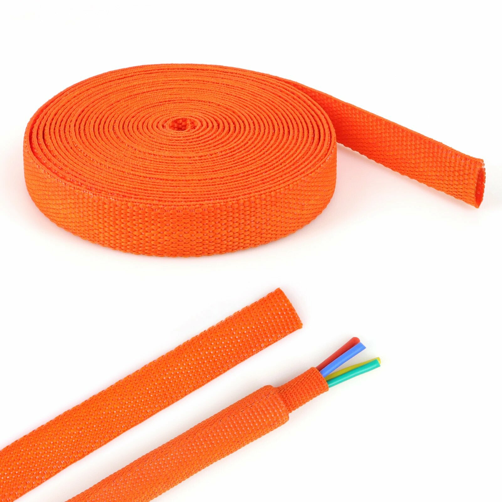 Термоусадочный кабельный рукав 1-10м, черный, нейлон, 2:1 Оранжевый, Orange, 2 meters, 6 мм