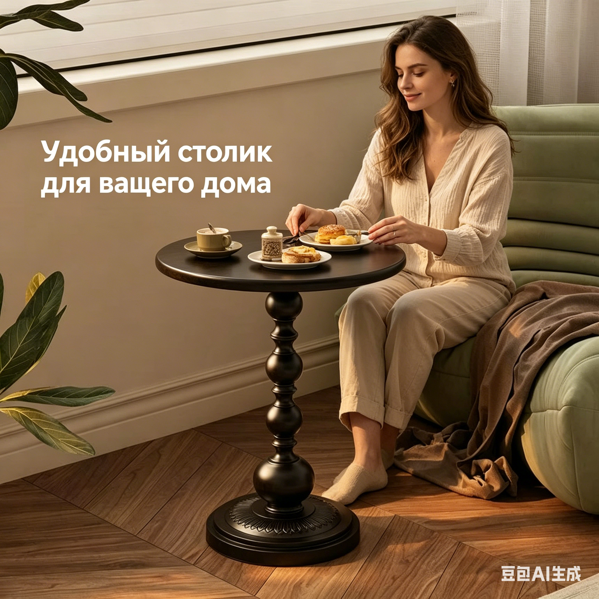 Журнальный столик", прикроватная тумбочка из кованого железа в стиле ретро, круглый маленький столик, белый, 40х52 см