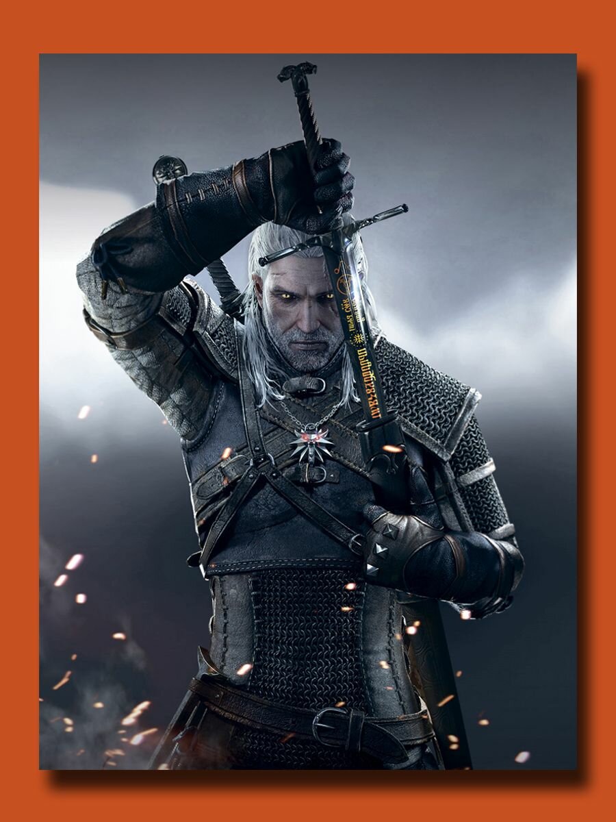 Постер "Сериал, игра: Ведьмак" А3, 30х40см, Плакат "The Witcher", интерьер, декор.