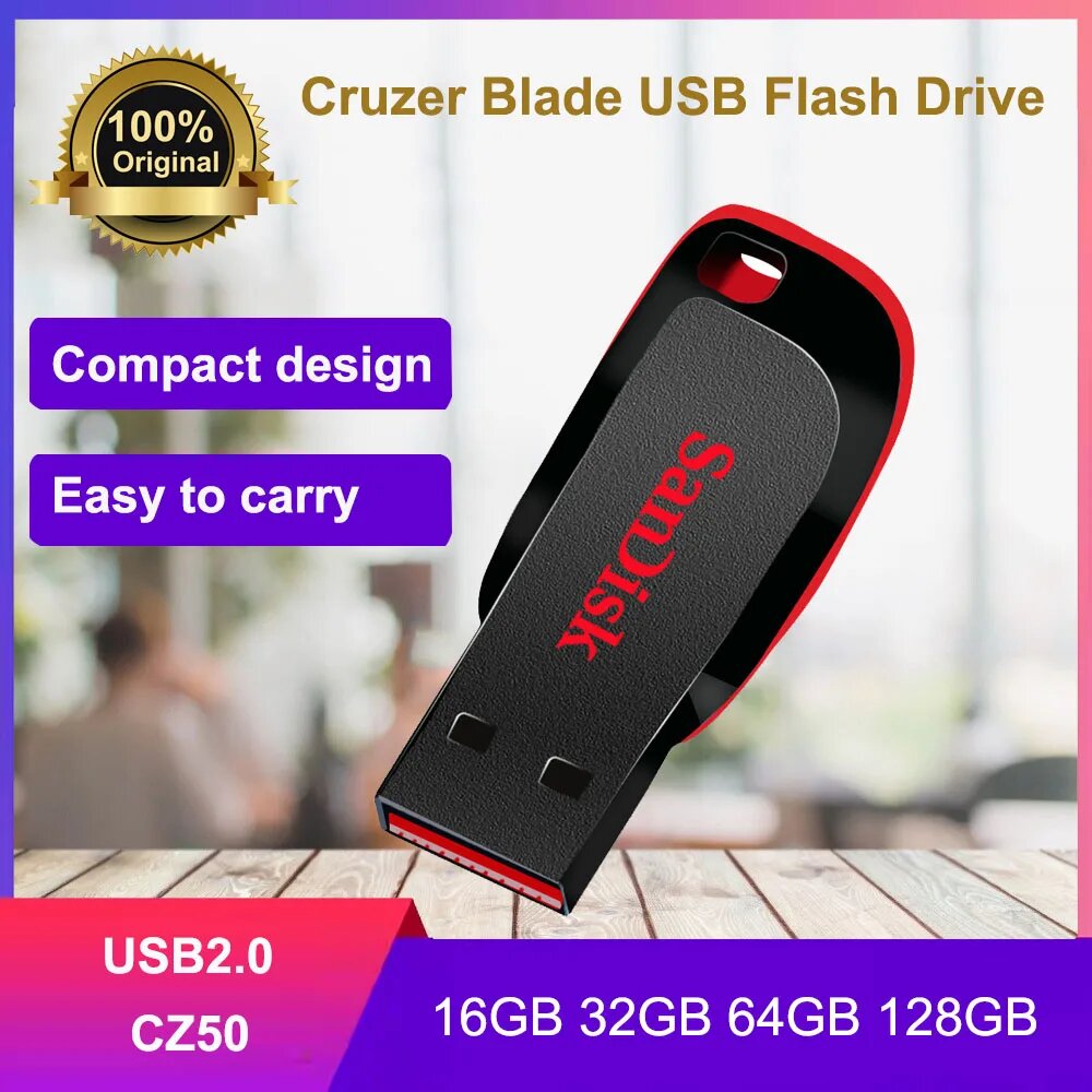 SanDisk USB-флешка 16GB, 32GB, 64GB, 128GB 32 GB