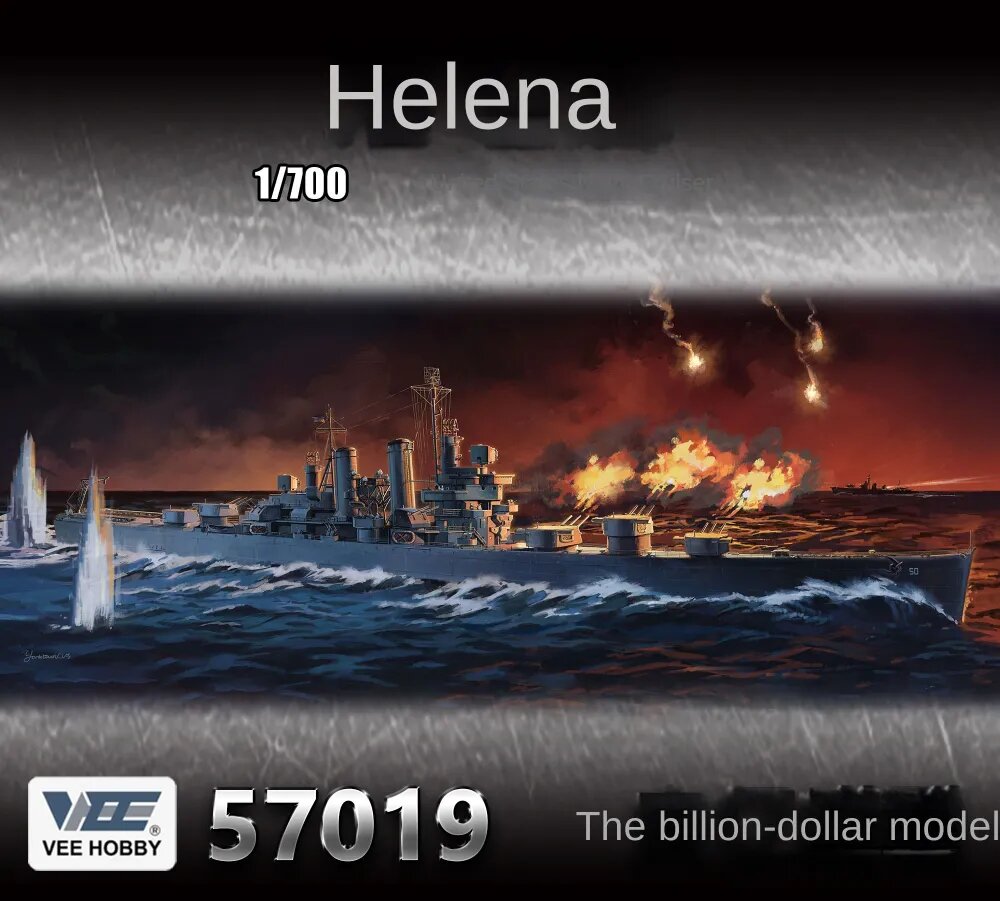 VEE HOBBY V57019 1/700 CL-50 Helena Cruiser Собранный корабль Модель Стартерное издание