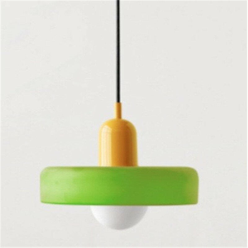 Небольшой люстра Bauhaus в стиле винтаж Мемфис для гостиной, бара, столовой. Скандинавский кремовый простой стеклянный люстр в Zhongshan