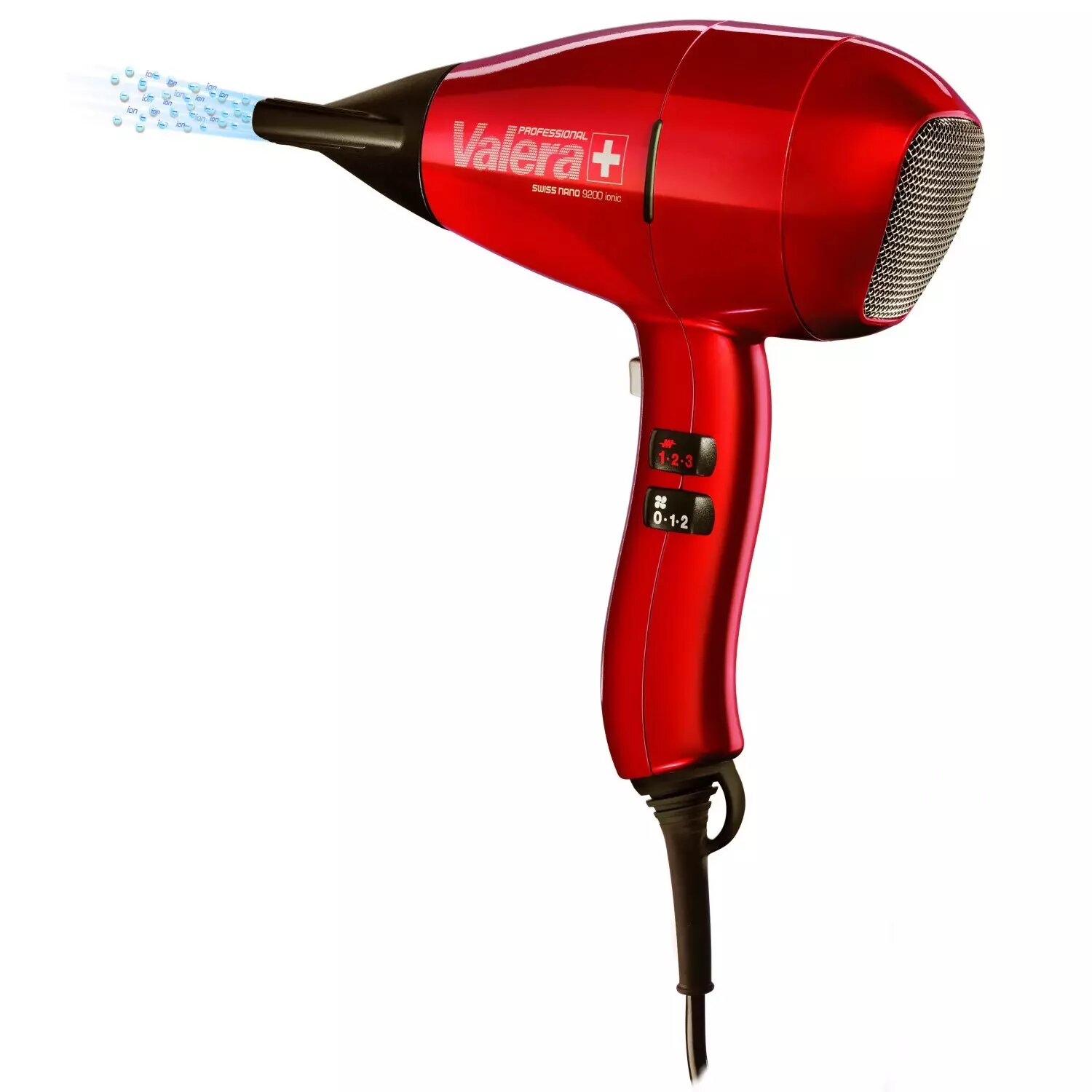 Фен Valera Swiss Nano 9200 Ionic Rotocord, профессиональный, 2400W, ионизация, сетевой шнур 3 м, красный