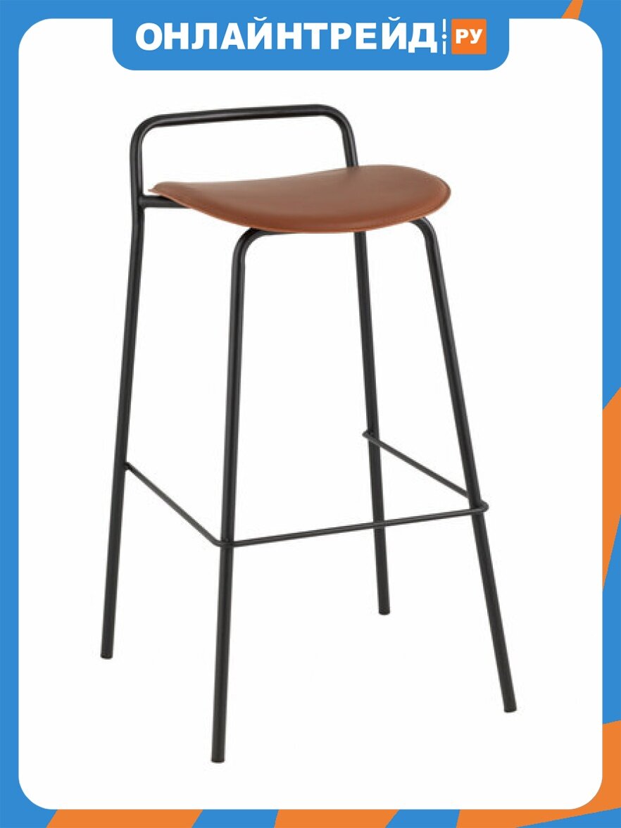 Стул барный Stool Group Mantis, экокожа, коричневый