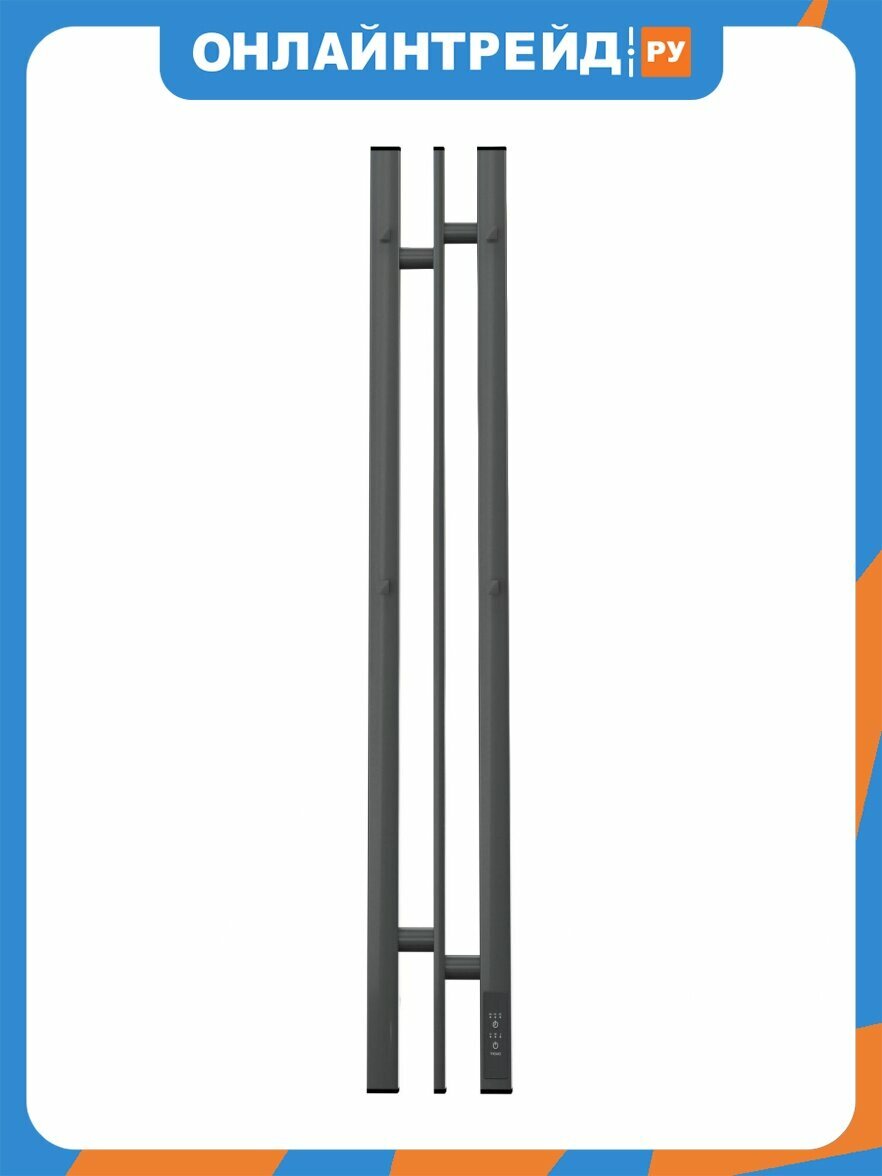 Полотенцесушитель электрический Apextermo Delta DL10181GF 800x100 с крючками, графит металлик