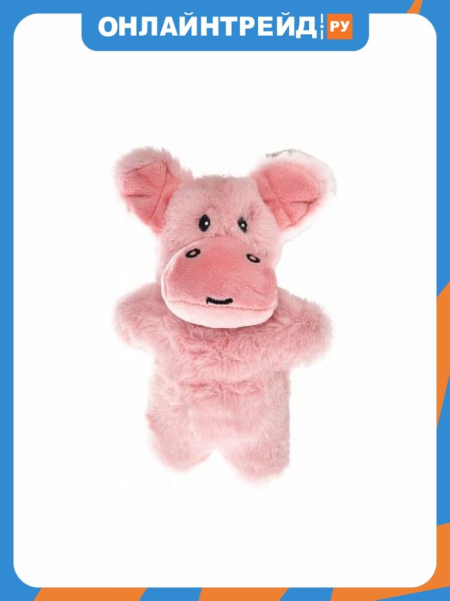 Игрушка для собак Homepet бегемотик плюш с пищалкой 16х10,5 см