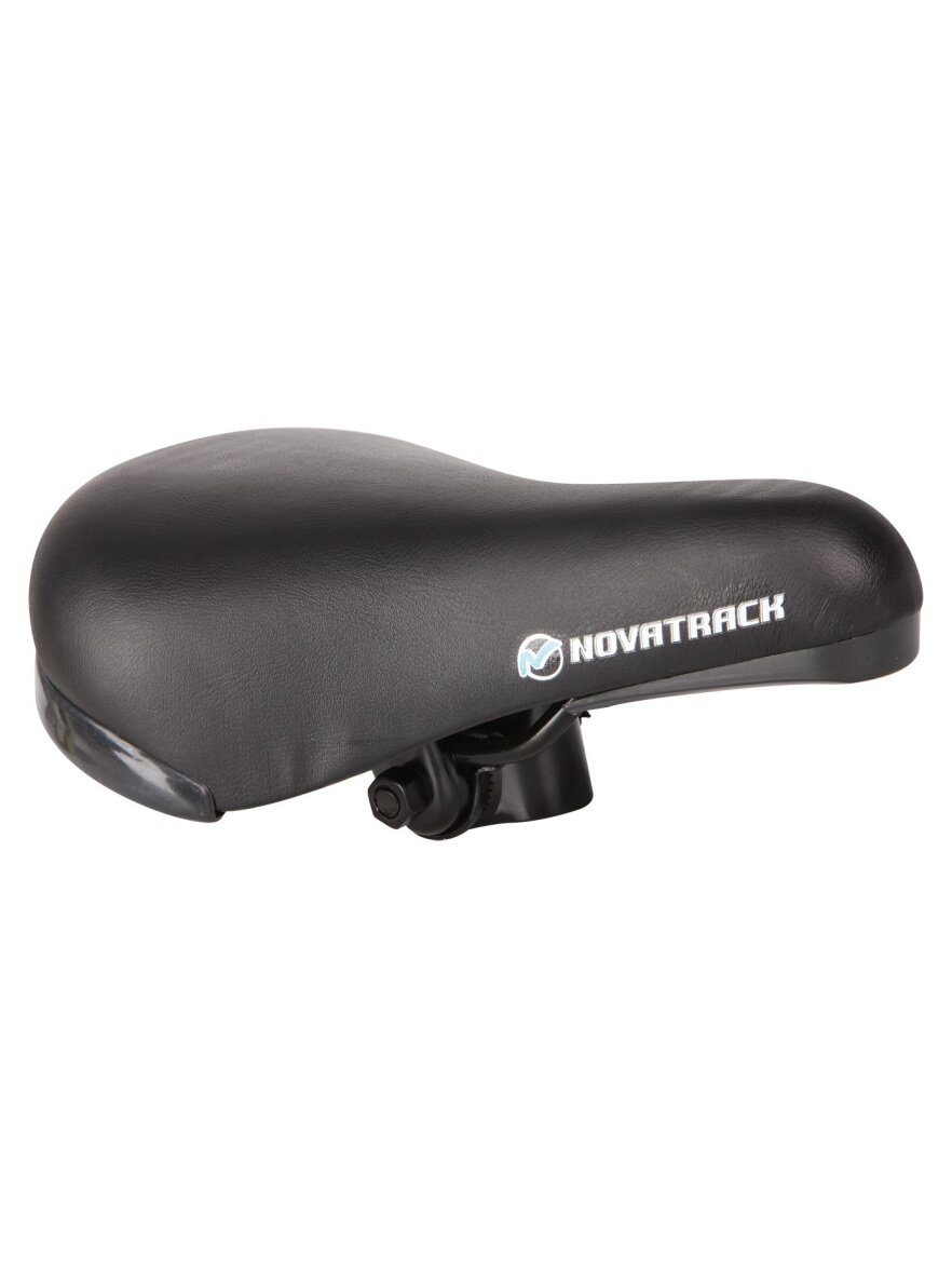 Седло Novatrack HBAZ-0617, черное (для 18" и 20" дюймовых велосипедов)