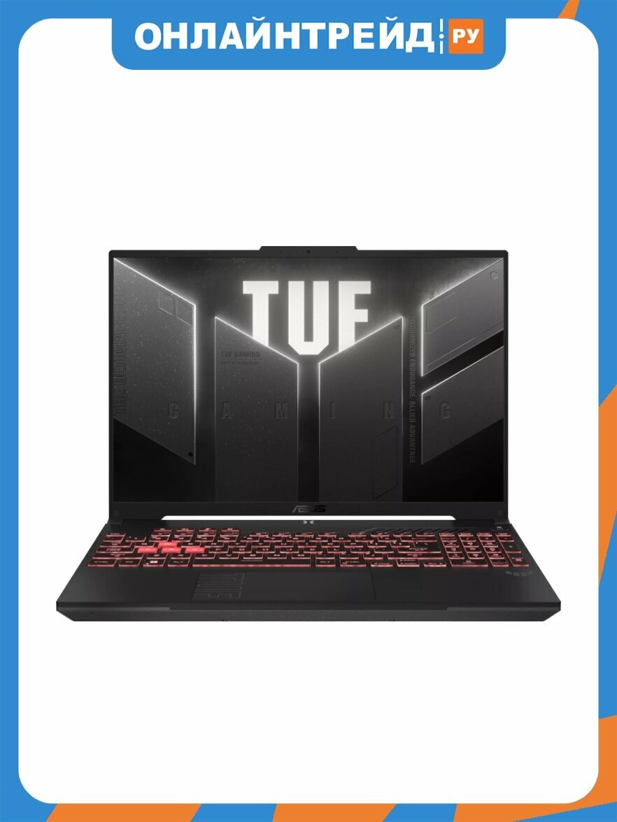 Игровой ноутбук Asus TUF Gaming A16 FA607NUQ-RL024 16" WUXGA IPS 144Hz Ryzen 7 170(3.2ГГц), 16Гб DDR5, SSD 512Гб, RTX 4050 6Гб, DOS, Mecha Gray (90NR0QF3-M001T0)
